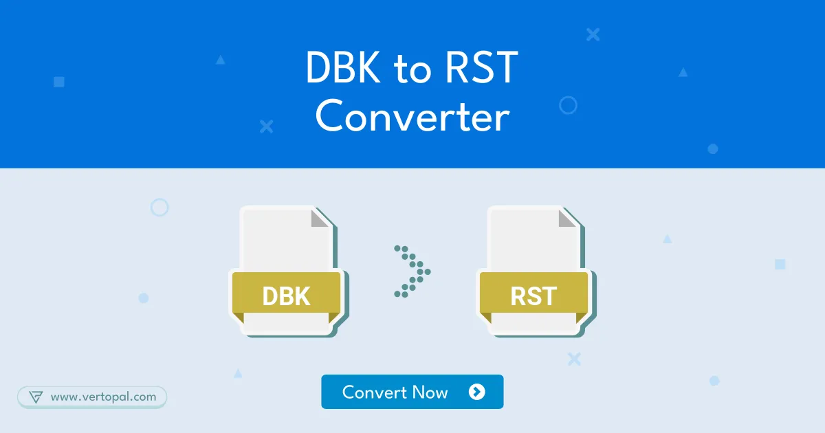 Online DBK to RST Converter - Vertopal