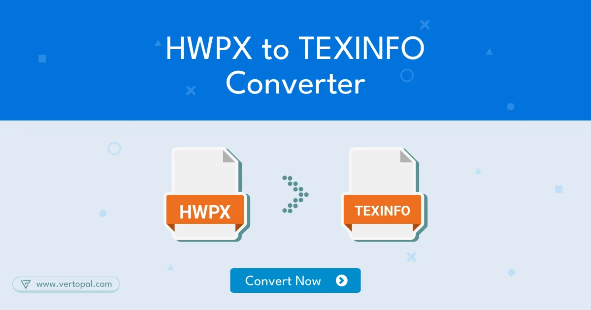 Online HWPX (Hanword) to TEXINFO Converter - Vertopal