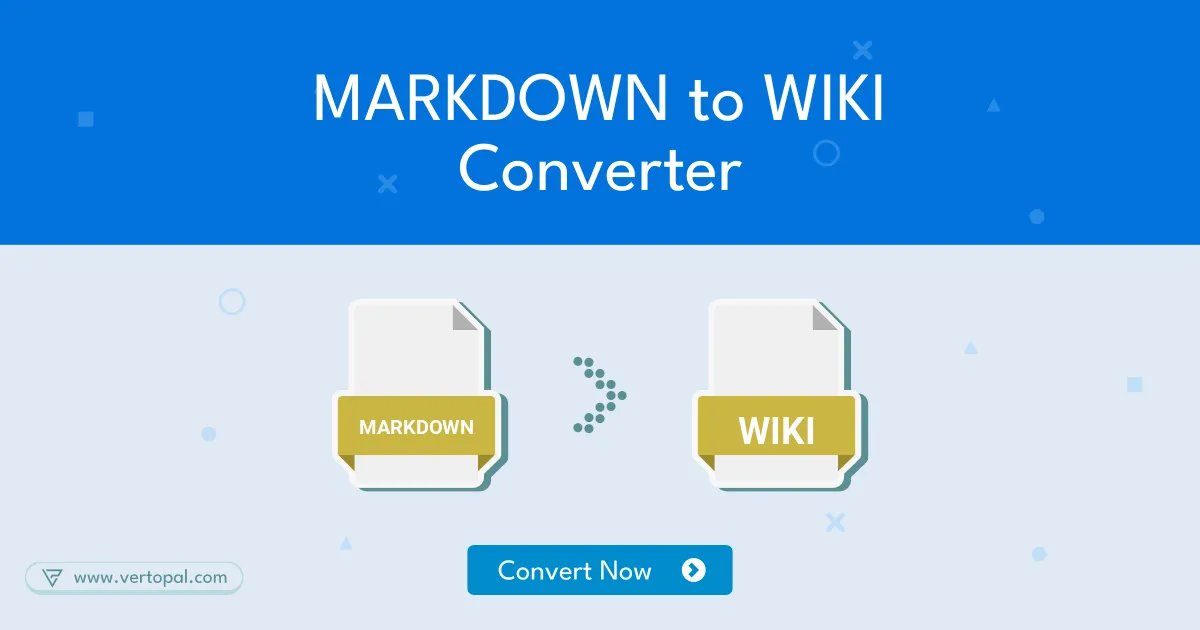 Online MARKDOWN to WIKI MEDIAWIKI Converter - Vertopal