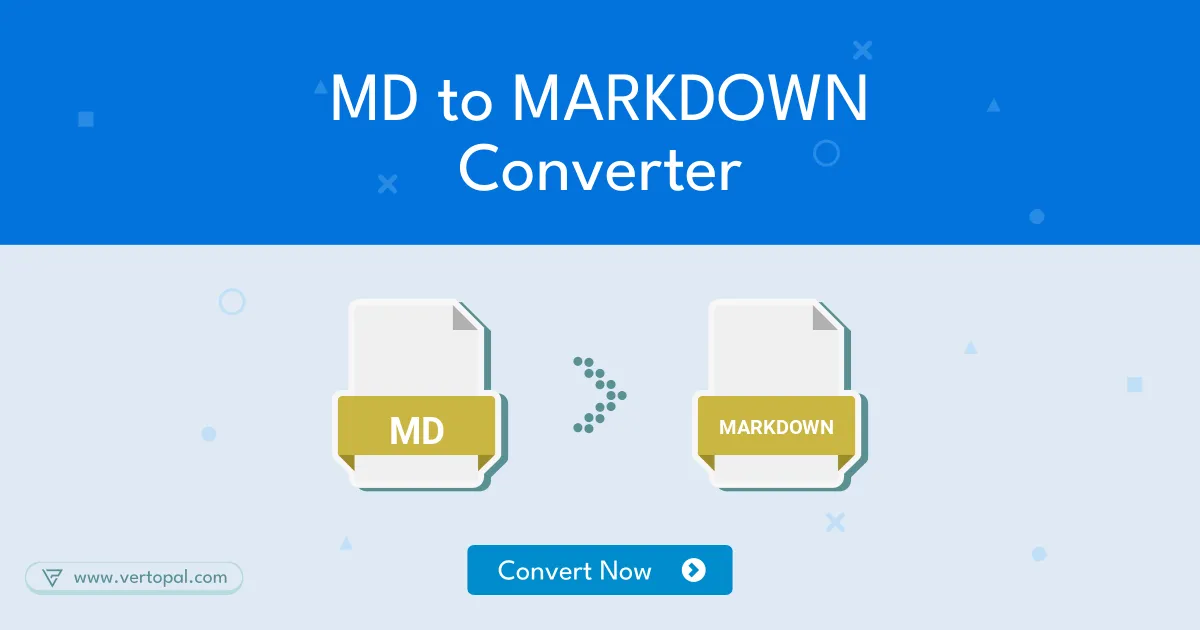 Online MD to MARKDOWN Converter - Vertopal
