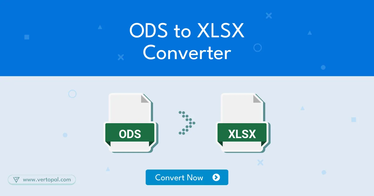 Online ODS to XLSX (Excel) Converter - Vertopal Online ODS to XLSX (Excel) Converter - Vertopal