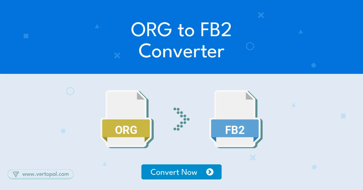 Online ORG to FB2 Converter - Vertopal