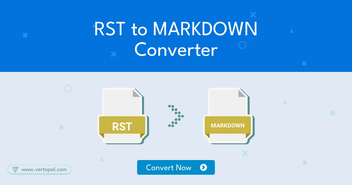 Online RST to MARKDOWN Converter - Vertopal