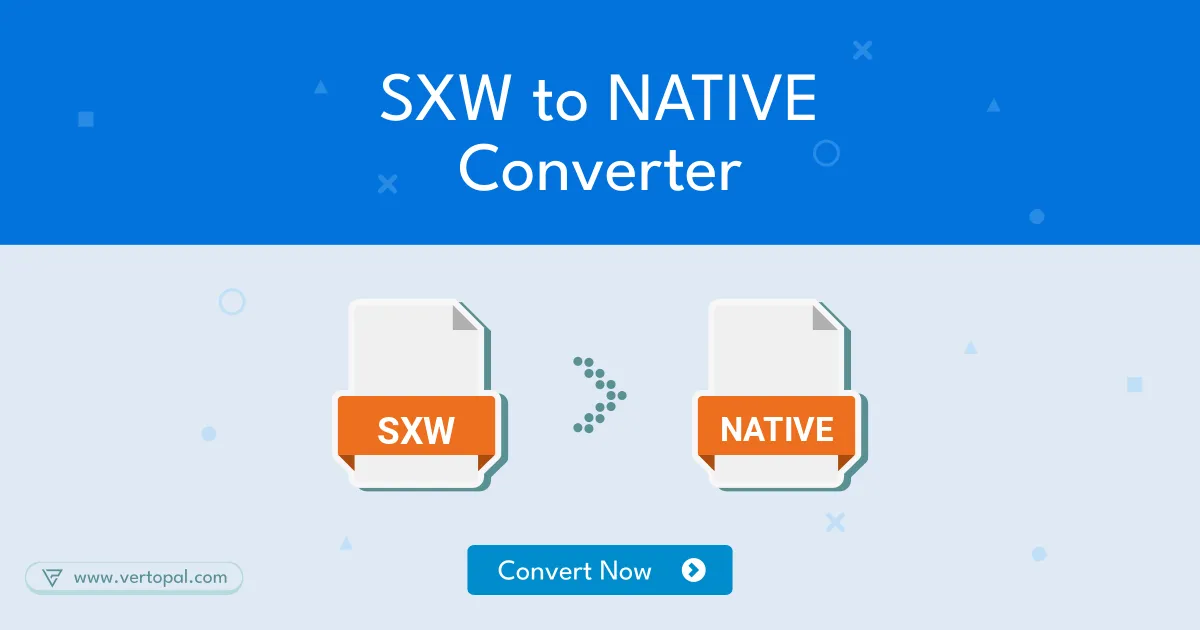 Online SXW to NATIVE Converter - Vertopal