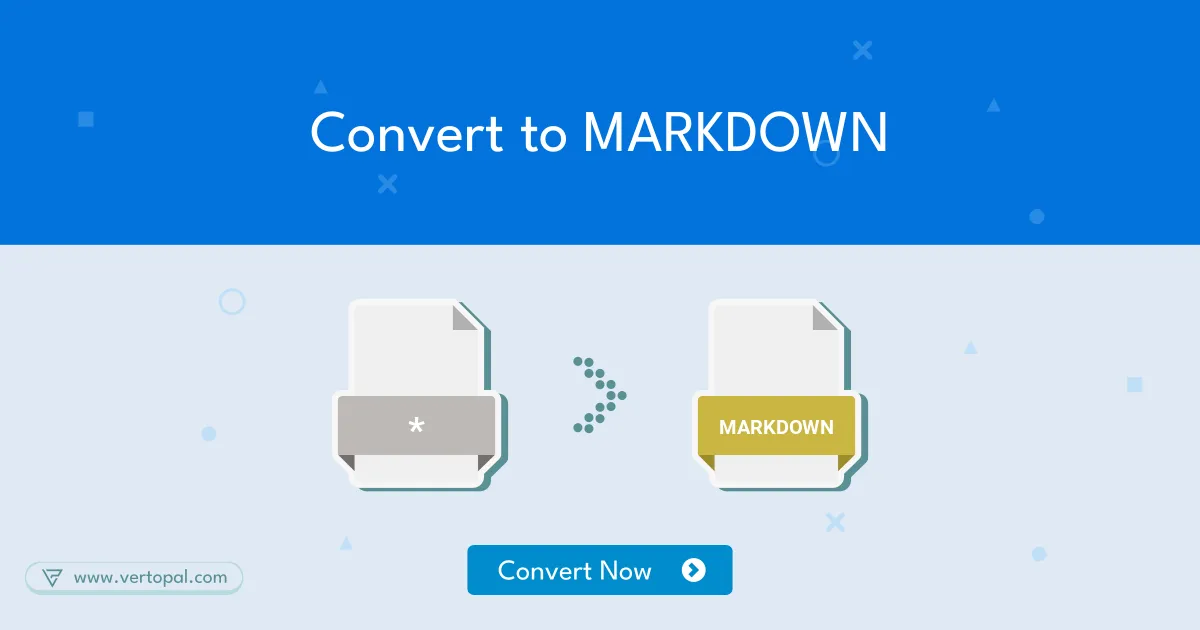 Online Convert To Markdown Vertopal