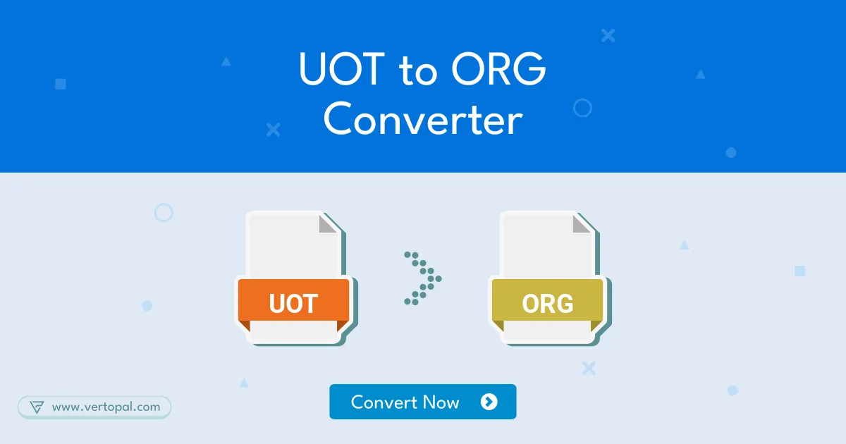 Online UOT to ORG Converter - Vertopal