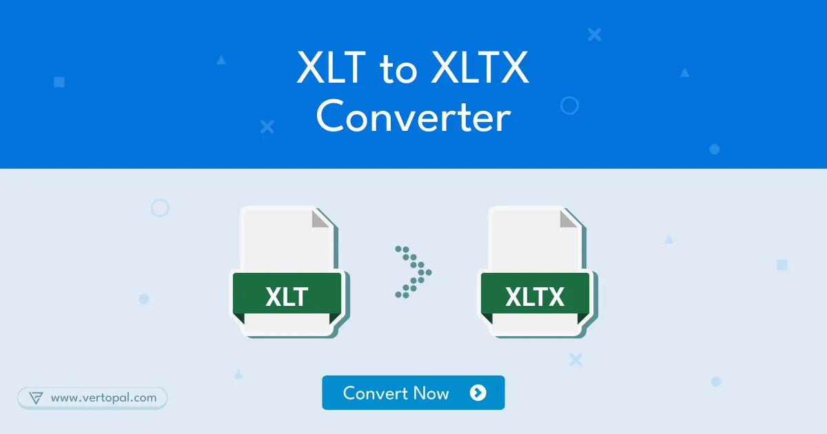Online XLT to XLTX Converter - Vertopal